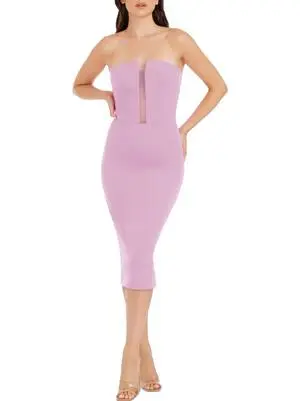 Dress The Population Erica Strapless Sheath Cocktail Dress - Lavender