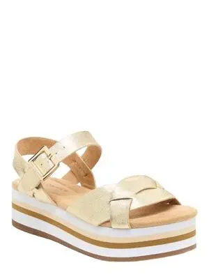 KELSI DAGGER BROOKLYN Breeze Platform Sandals - Light Gold