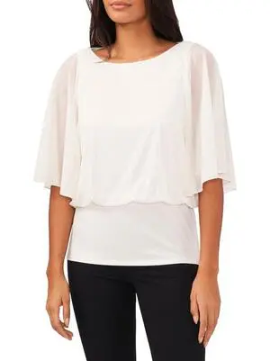 CHAUS Chaus Banded Blouson Top