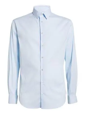 Giorgio Armani Cotton-blend Shirt - Blue