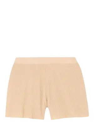 Sablyn Gia Ribbed Cashmere Shorts - Sand