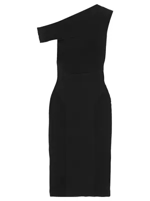 AZ FACTORY One-shoulder Stretch-knit Midi Dress - Black