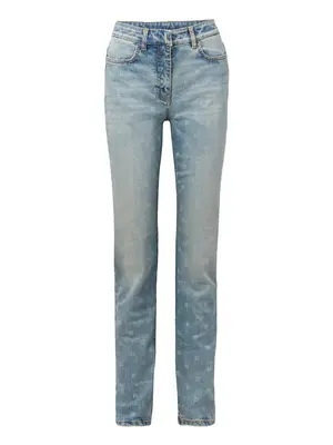 Givenchy Printed High-rise Skinny Jeans - Blue
