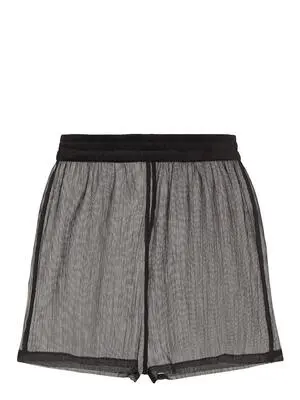 Jade Swim Sheer High-rise Shorts - Blue