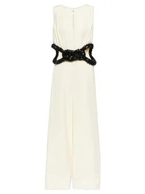 JIL SANDER Knotted Cutout Gown - White