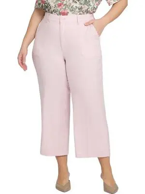 NYDJ NYDJ Utility Wide Leg Capri Pants Light Lilac