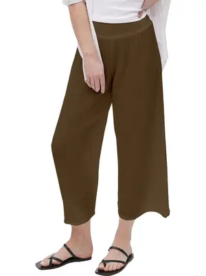 Michael Stars Medina Smocked Waist Wide Leg Pants Dolma