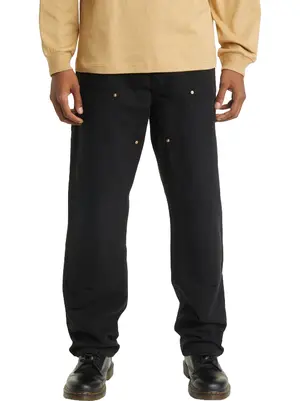 Carhartt Work In Progress Carhartt Work In Progress Double Knee Pants Black Aged Canvas
