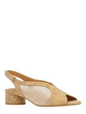 L'AMOUR DES PIEDS Estefana Slingback Sandal - Natural/ Gold