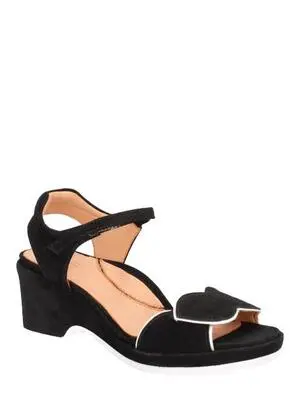 L'AMOUR DES PIEDS L'Amour Des Pieds Marora Wedge Sandal Black/white