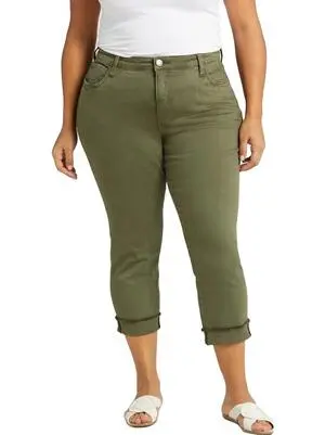 Kut From The Kloth KUT From The Kloth Amy Crop Slim Straight Leg Jeans Tree