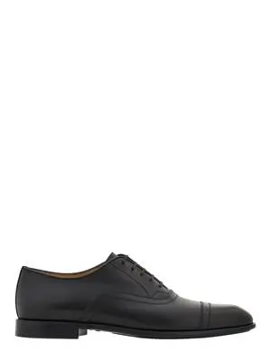 FERRAGAMO Oxford With Toe Cap - Black