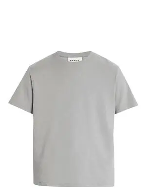 FRAME Duo Fold Short Sleeve Tee Heather Grey