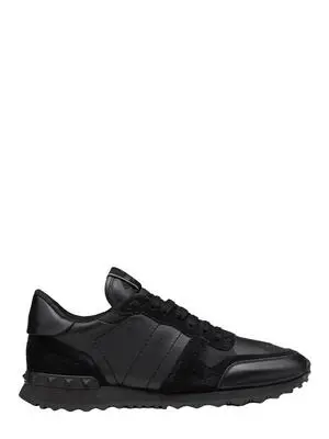 Valentino Garavani Camouflage Rockrunner Sneakers - Black