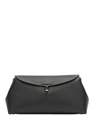 TOTEME T-lock Top Handle Bag In Pebble Grain Leather - Black