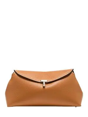TOTEME T-lock Top Handle Bag In Pebble Grain Leather - Tan