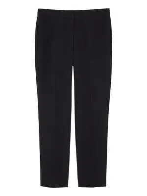 Alexander McQueen Leaf Crepe Cigarette Trousers - Black