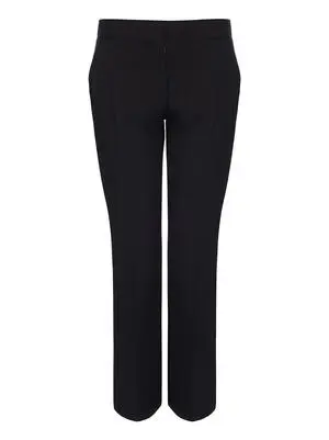 Alexander McQueen Leaf Crepe Cigarette Trousers - Black
