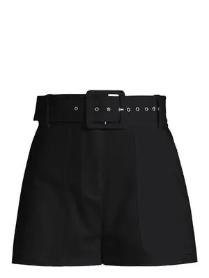 Ramy Brook Kasey Belted High-rise Shorts - Black
