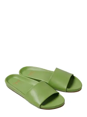 Beek Beek Gallito Leather Slide Sandal Leaf