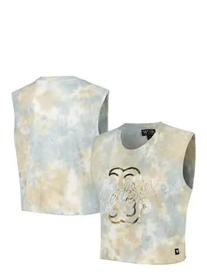 THE WILD COLLECTIVE Boston Red Sox Tie-dye Muscle Tank - White