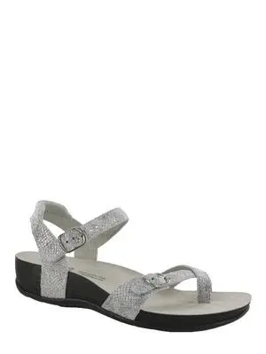 SAS SAS Pampa Wedge Sandal Plata