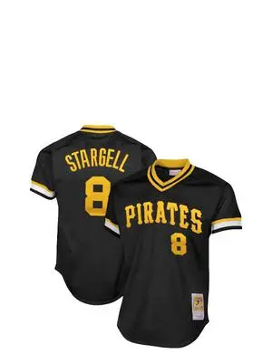 Mitchell & Ness Willie Stargell Pittsburgh Pirates Cooperstown Collection Mesh Batting Practice Jersey - Black