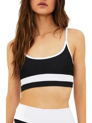 Beach Riot Beach Riot Eva Colorblock Bikini Top Black/white