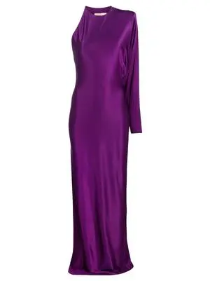 Alexandre Vauthier Off-shoulder Satin Gown - Purple