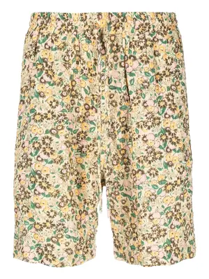 Nanushka Ditsy Floral-print Shorts - Yellow
