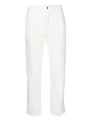 Ermanno Scervino Boyfriend Cotton Trousers - White