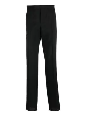 Versace Straight-leg Wool Trousers - Black