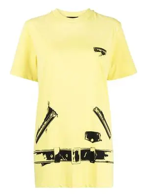 We11Done Graphic-print Short-sleeve T-shirt - Yellow
