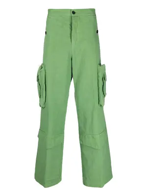 WINNIE N.Y.C Layered Cotton Cargo Trousers - Green