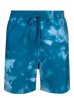 Carhartt Work In Progress Tie-dye Print Swim Shorts - Blue