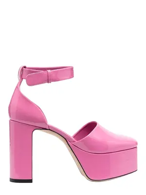 By Far Barb 120mm Platform Pumps - Pink
