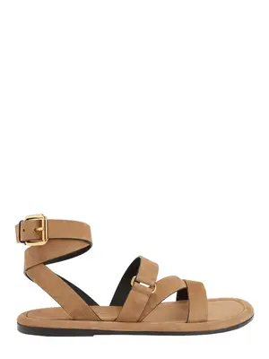 GIUSEPPE ZANOTTI Aymon Wraparound Sandals - Brown