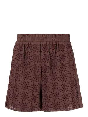BRUNELLO CUCINELLI Brunello Cucinelli Floral-Embroidered Cotton Shorts