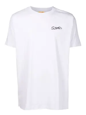 AMIR SLAMA Angel Demon-print T-shirt - White