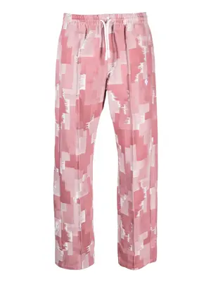 COUNTY OF MILAN Marcelo Burlon Geometric-print Trousers - Pink