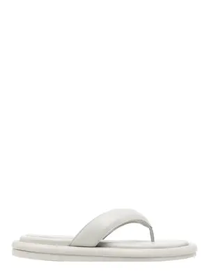 GIABORGHINI Padded Leather Flip-flops - Grey