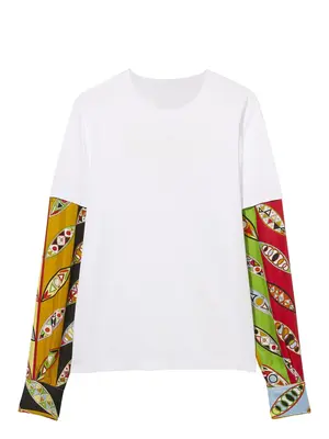 Emilio Pucci Graphic-print Long-sleeve T-shirt - White