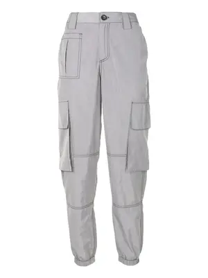 UMA | RAQUEL BLAY Uma | Raquel Davidowicz Penne Tapered Cargo Trousers - Grey