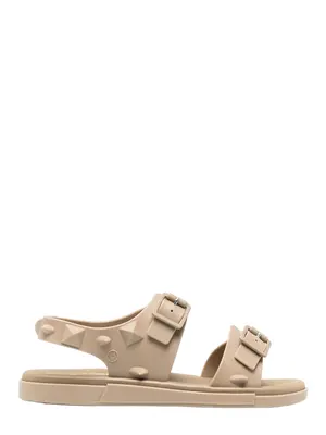 Melissa X Undercover Spike-stud Flat Sandals - Neutrals