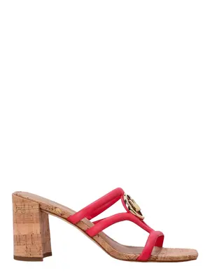 Michael Kors Hampton Logo-plaque Sandals - Pink