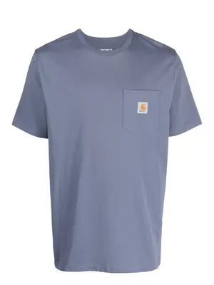 Carhartt Work In Progress Carhartt WIP Logo-patch Cotton T-shirt Blue