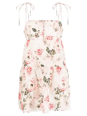Alice + Olivia Lorelle Floral-print Mini Dress - Pink
