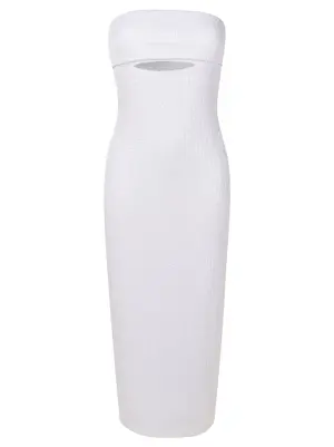 GLORIA COELHO Sequin-embellished Tube Dress - White