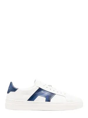 Santoni Leather Low-top Sneakers - White