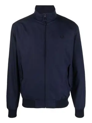 Fred Perry Logo-embroidery High-neck Bomber Jacket - Blue